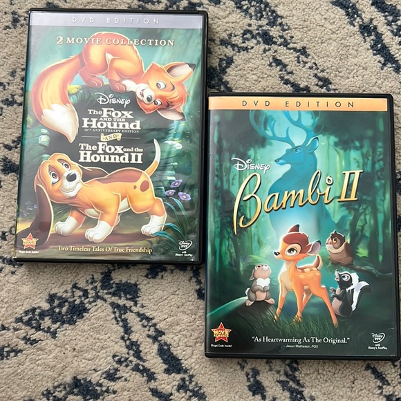 Disney | Other | 2 Package Of The Fox And The Hound 2 And Bambi 2 | Poshmark